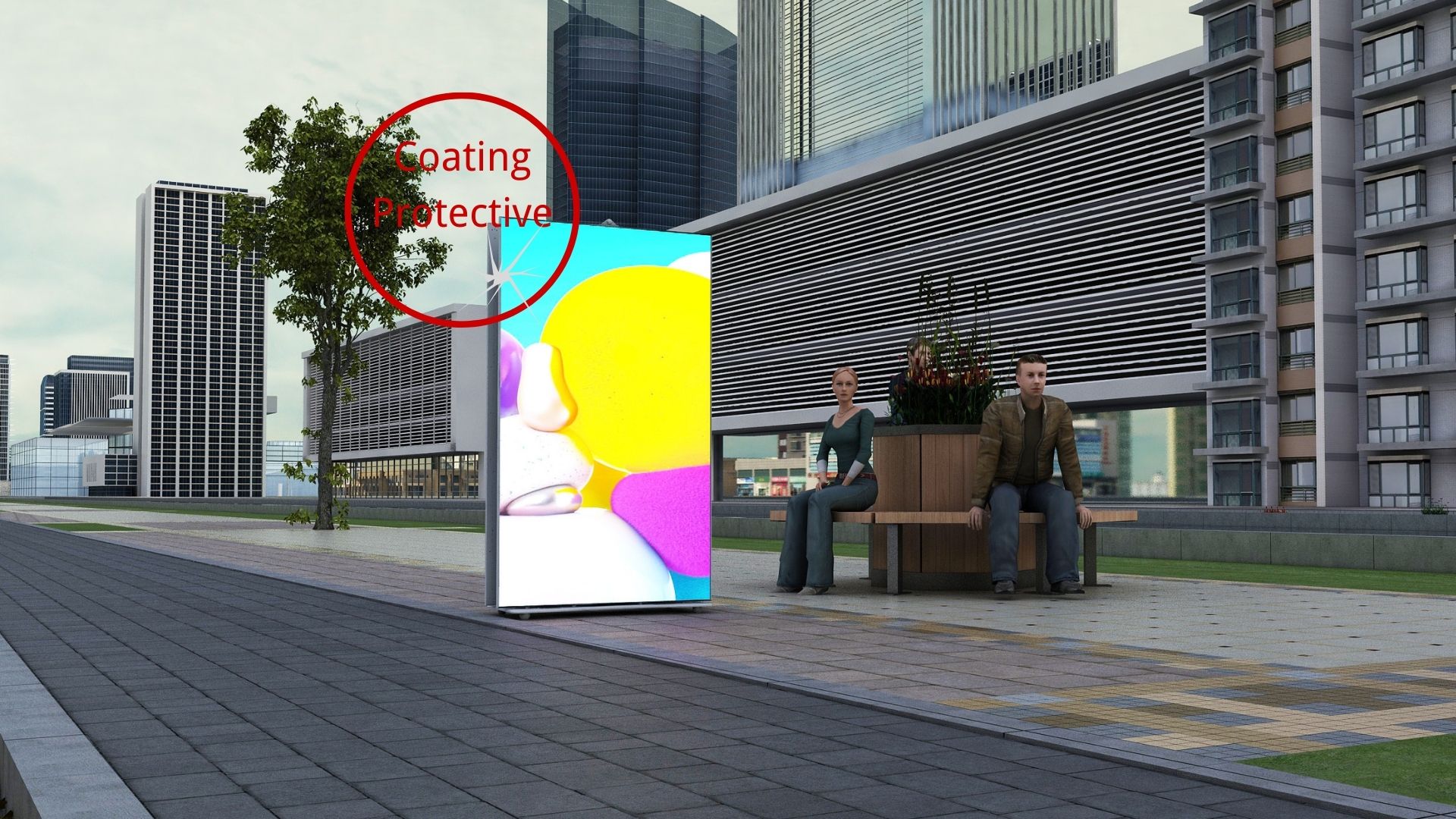 75inch Outdoor Digital Signage | 3500nits | IP66 Weatherproof Display